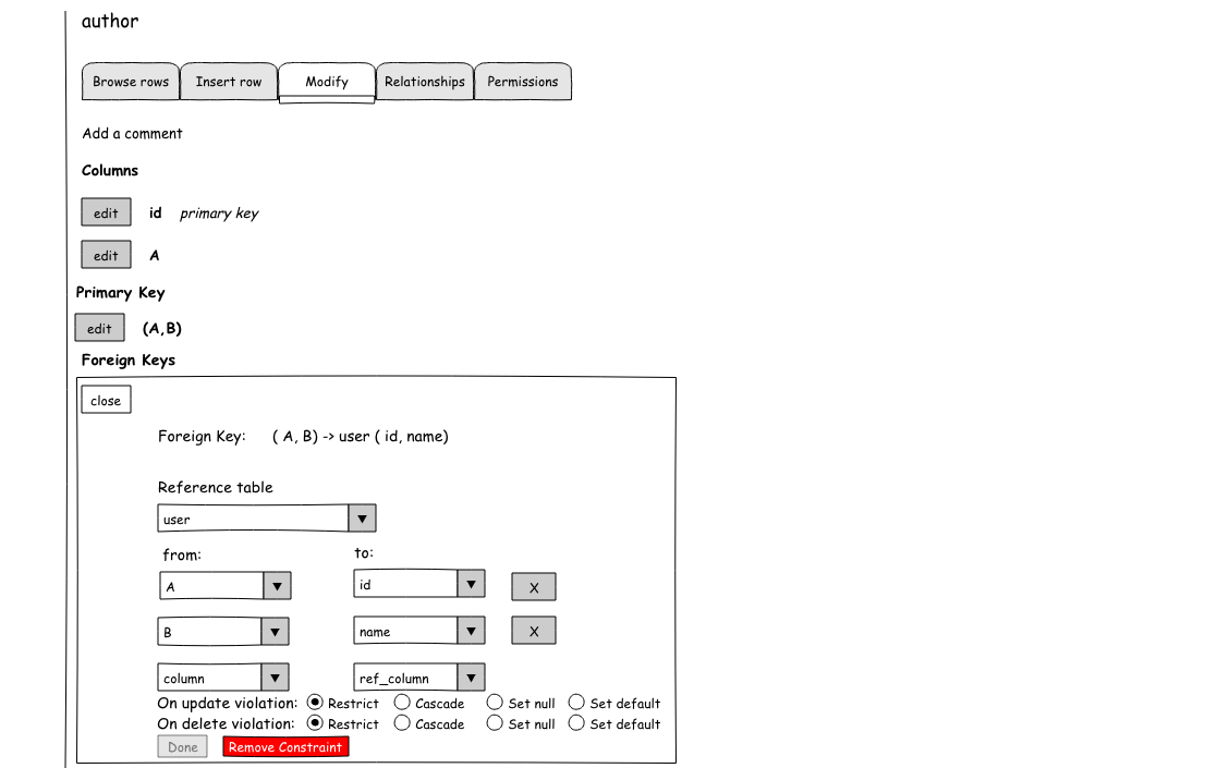 support composite primary, and foreign keys and unique constraints through the console · Issue ...