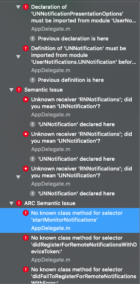 iOS Archived doesn't compile because a Semantic Issue `Unknown receiver ...