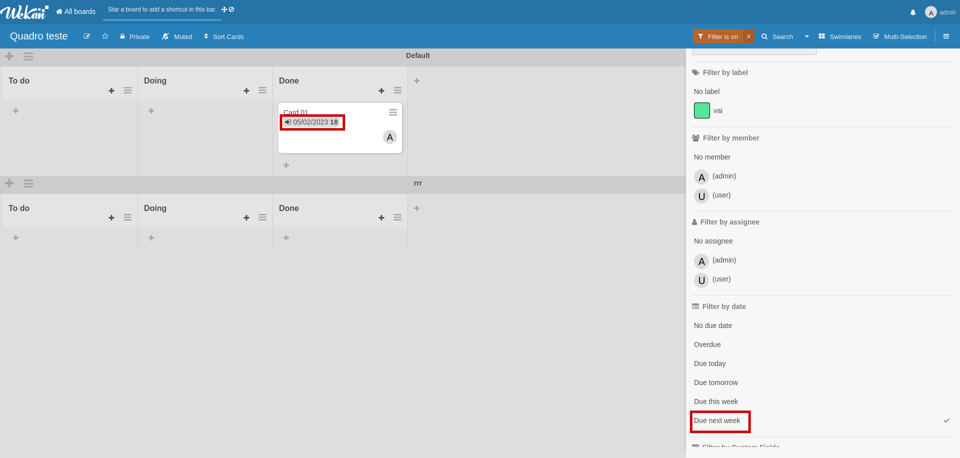 duedate filter & week number · Issue #4881 · wekan/wekan · GitHub