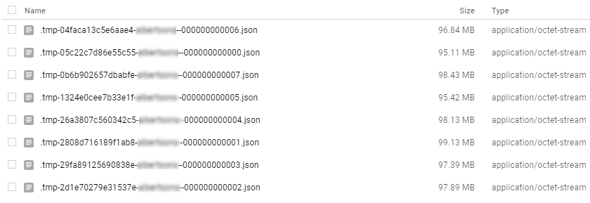 BigQuery export results in temp files · Issue #1010 · GoogleCloudPlatform/python-docs-samples ...