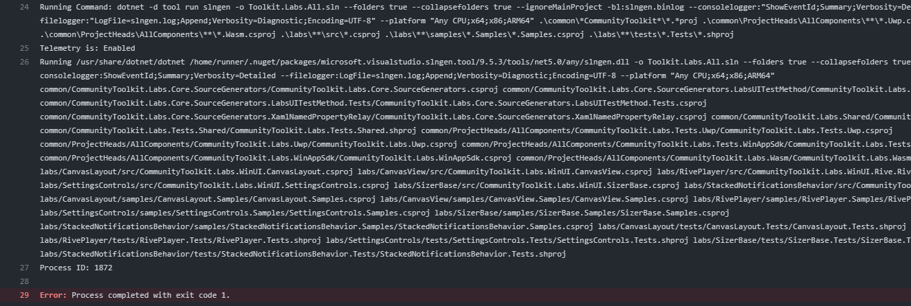 slngen failing when running on Windows Server 2022 and Linux intermittently · Issue #453 ...