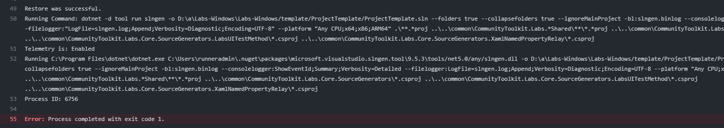 slngen failing when running on Windows Server 2022 and Linux intermittently · Issue #453 ...