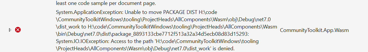 System.ApplicationException: Unable to move PACKAGE_DIST - Access to the path is denied · Issue ...