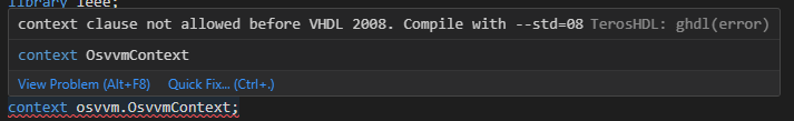 Ghdl With Vhdl 2008 · Issue 416 · Terostechnologyvscode Teroshdl · Github 4021