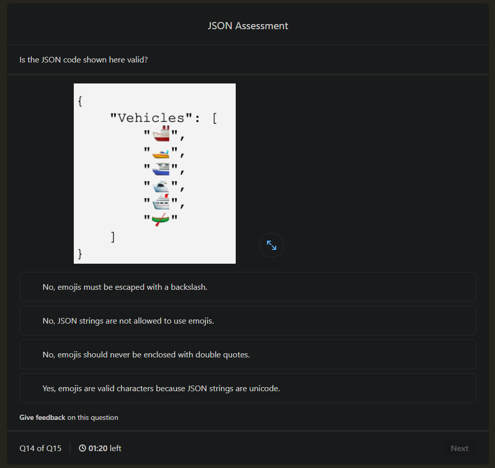 JSON answer issues. · Issue #940 · Ebazhanov/linkedin-skill-assessments ...