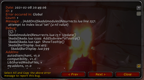 Errors (a nil value) · Issue #34 · bkader/Skada-WoTLK · GitHub