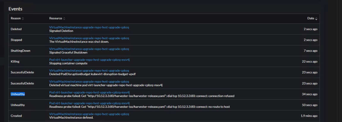 [BUG] Upgrade fails because upgrade-repo VM is not becoming healthy and gets deleted again ...
