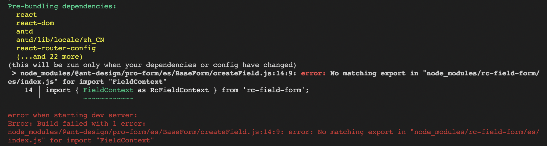 🐛[BUG]proForm 依赖出错 · Issue #4557 · ant-design/pro-components · GitHub