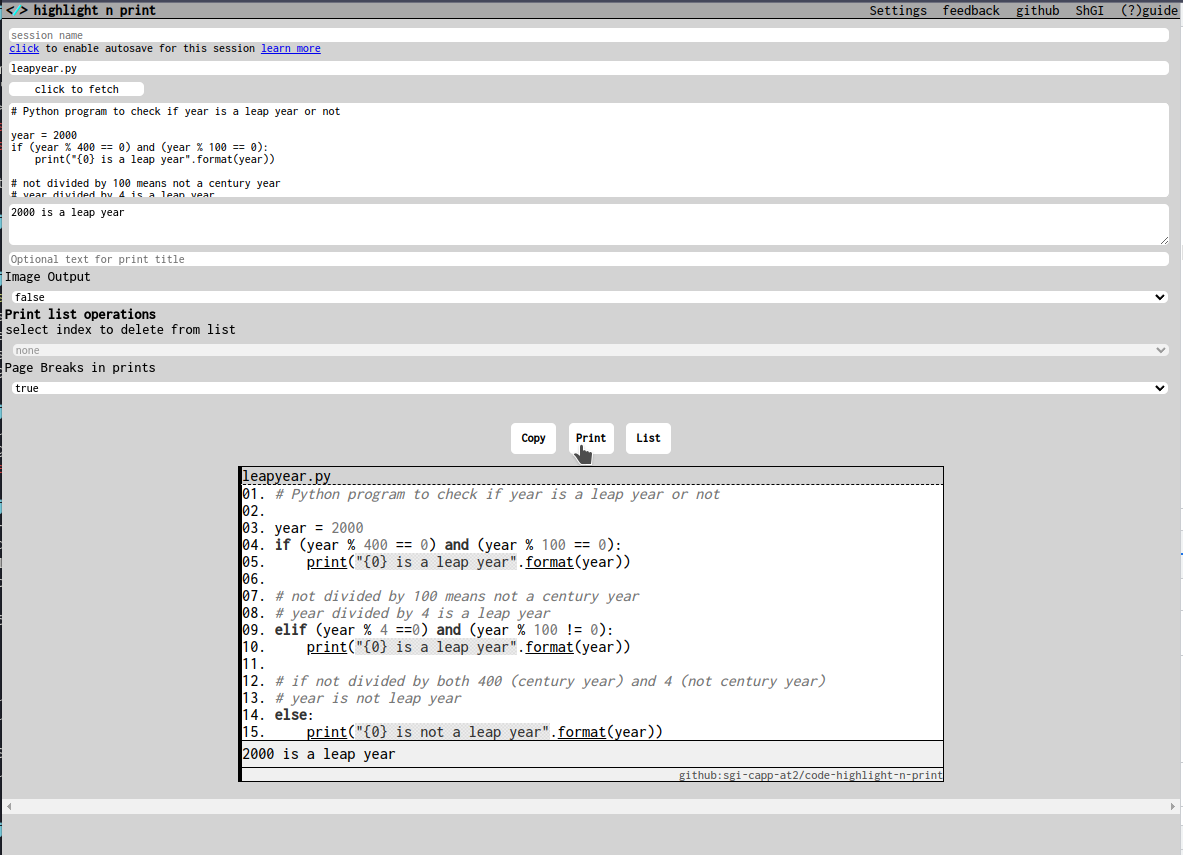 CSS Upgrade · Issue #13 · SGI-CAPP-AT2/code-highlight-n-print · GitHub