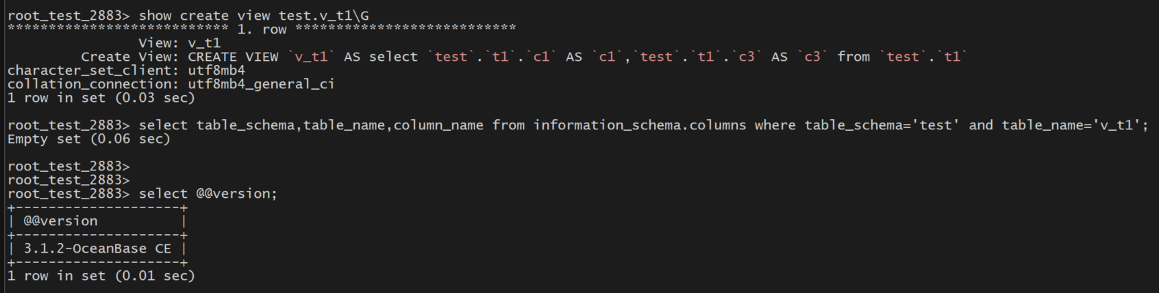 [Bug]: 不能通过information_schema.columns表查找到视图的列信息 · Issue #885 ...