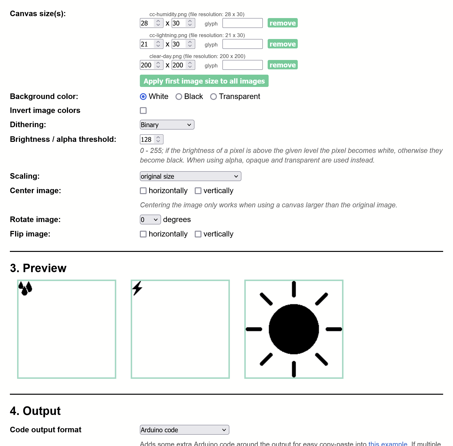 "Apply First Image Size to all Images" applies automatically · Issue #57 · javl/image2cpp · GitHub