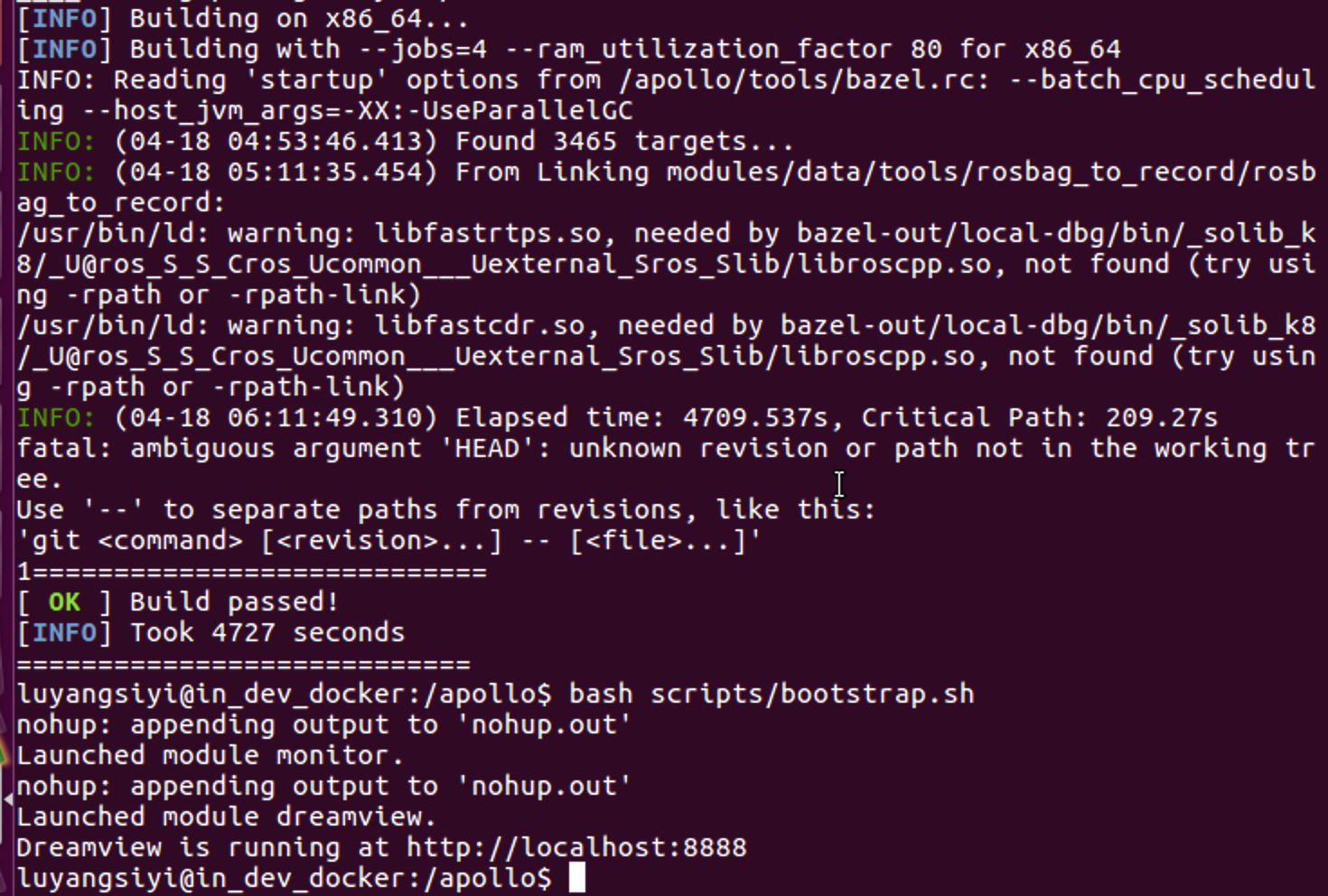 bash dev_start.sh failed · Issue #7726 · ApolloAuto/apollo · GitHub