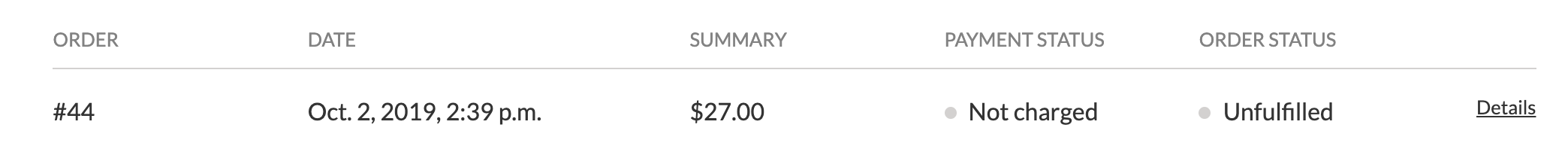 Order status remains as UNFULFILLED for dummy payment method · Issue ...