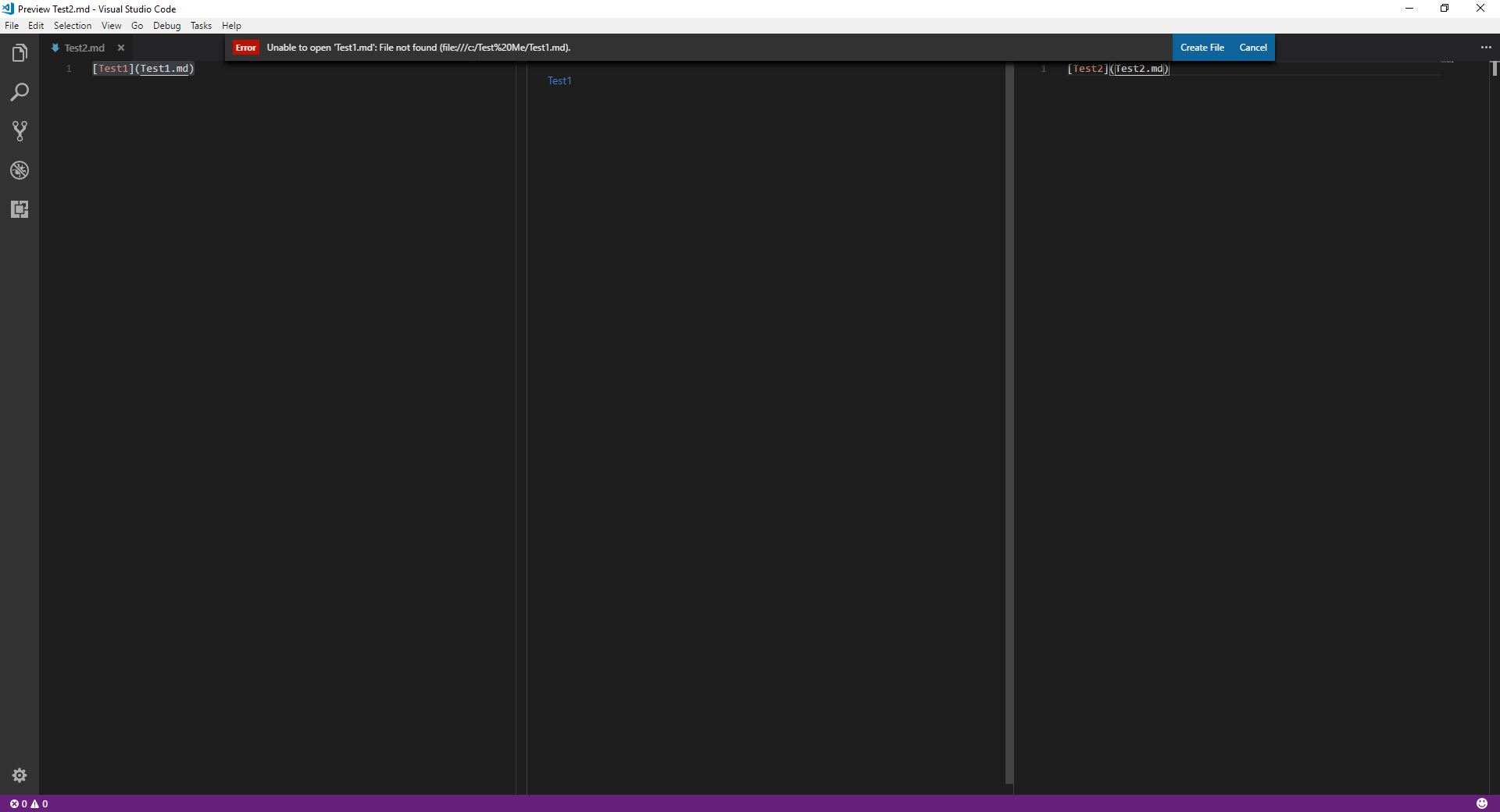 Opening Relatively Pathed Markdown Files · Issue #44651 · microsoft/vscode · GitHub