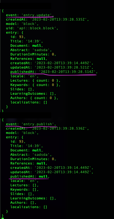 Publish Webhook Sends Publishedat As `null` When Publishing · Issue 15865 · Strapistrapi · Github 