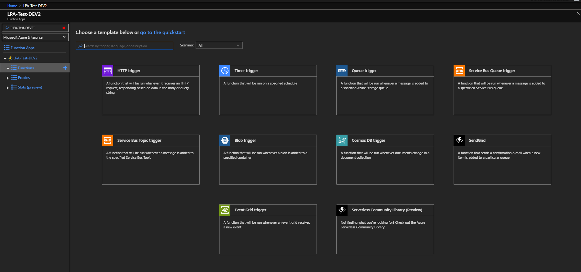 Durable Functions Templates Not Available In The Azure Portal · Issue 458 · Azure Azure