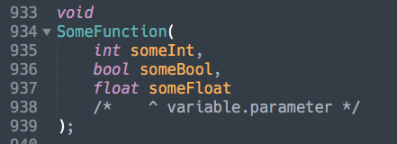 [C/C++] Last function parameter highlighting breaks with newline before ending paren · Issue ...