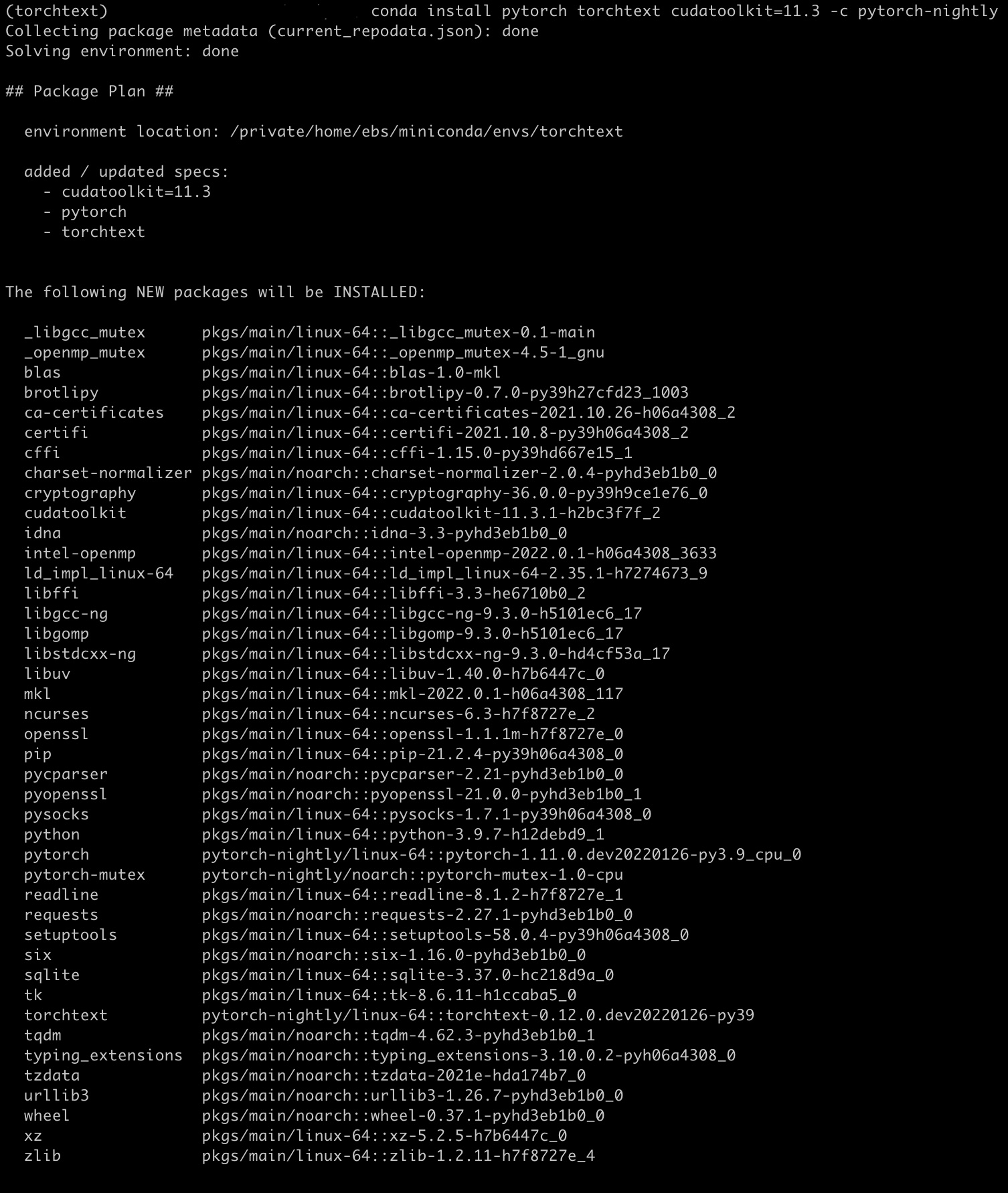 Installing Nightly Torchtext With Pytorch Forces Cpu Only Install · Issue 1539 · Pytorch Text