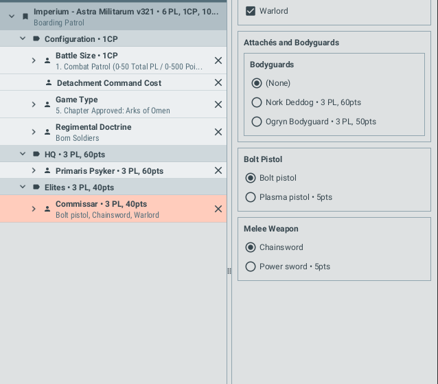 Imperium - Astra Militarum: Commissar should have Boarding Enhancements ...