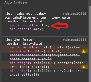 iPhone X Footer not showing in correct safe area on tabsHideOnSubPages ...