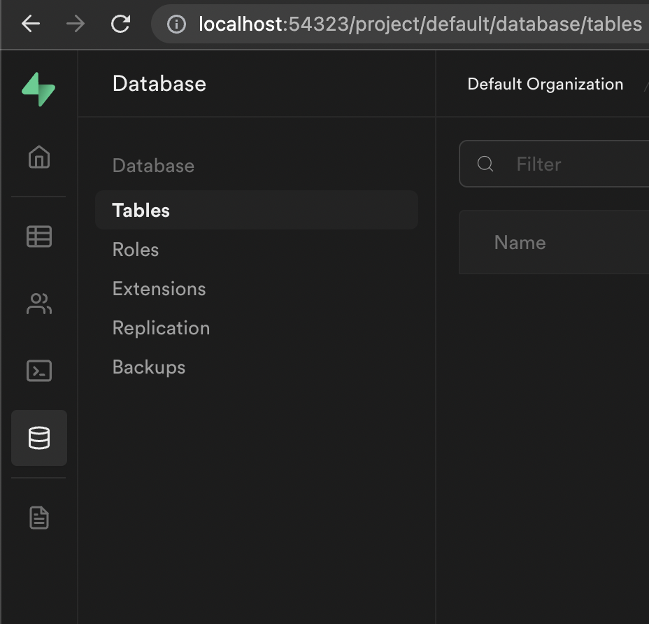 No way to change settings during local development