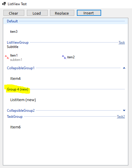ListView ListViewGroupCollection.Insert not working properly (incorrect location) · Issue #8536 ...