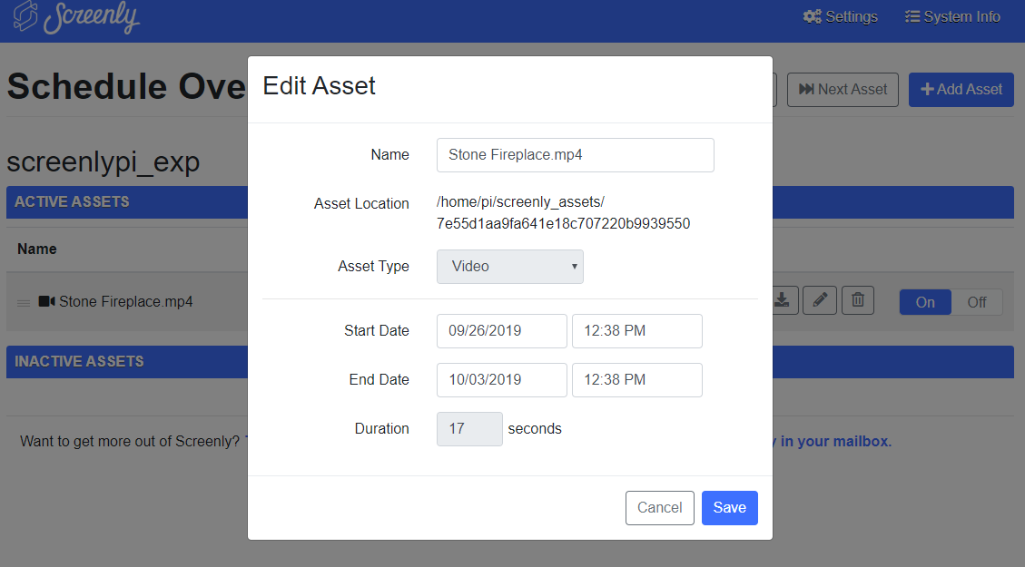 "Play for" options on Start/End Date not on Experimental · Issue #1228 · Screenly/Anthias · GitHub