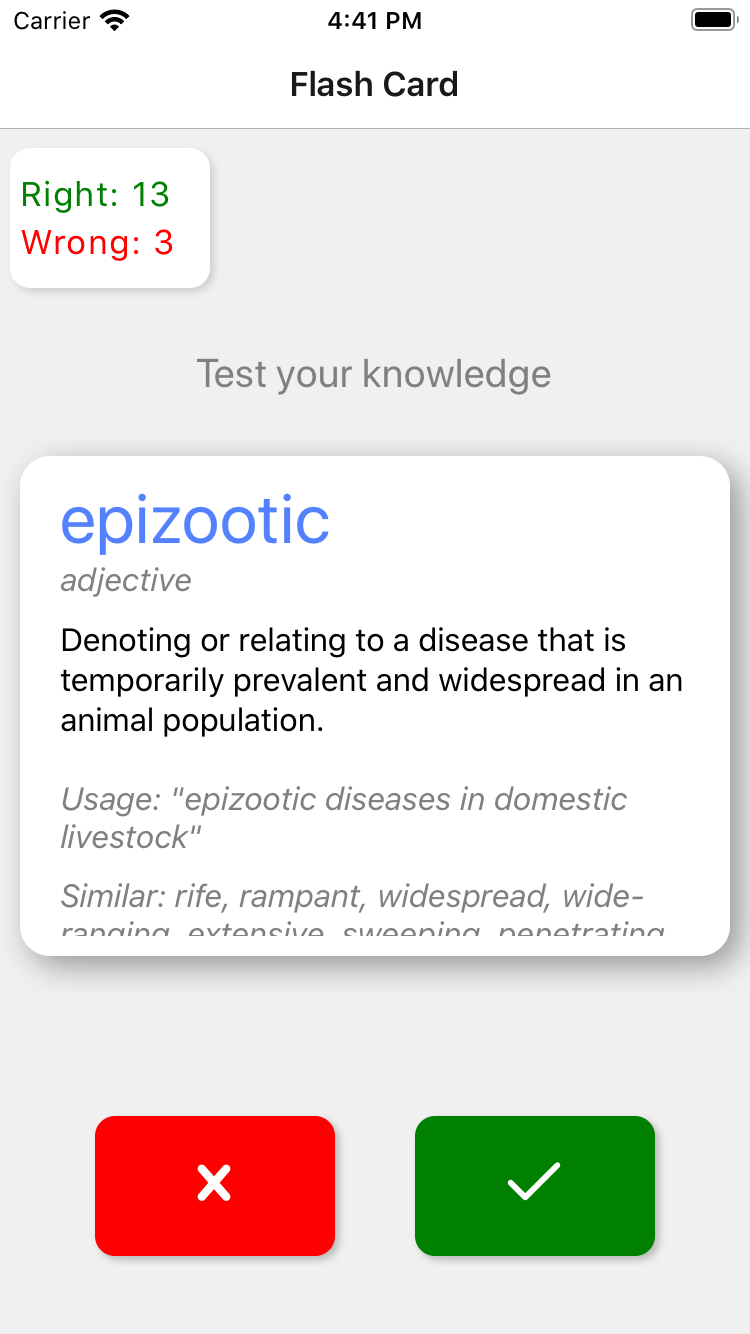 GitHub - Schow94/rn_flashcards: React native application to study SAT words in flashcard format