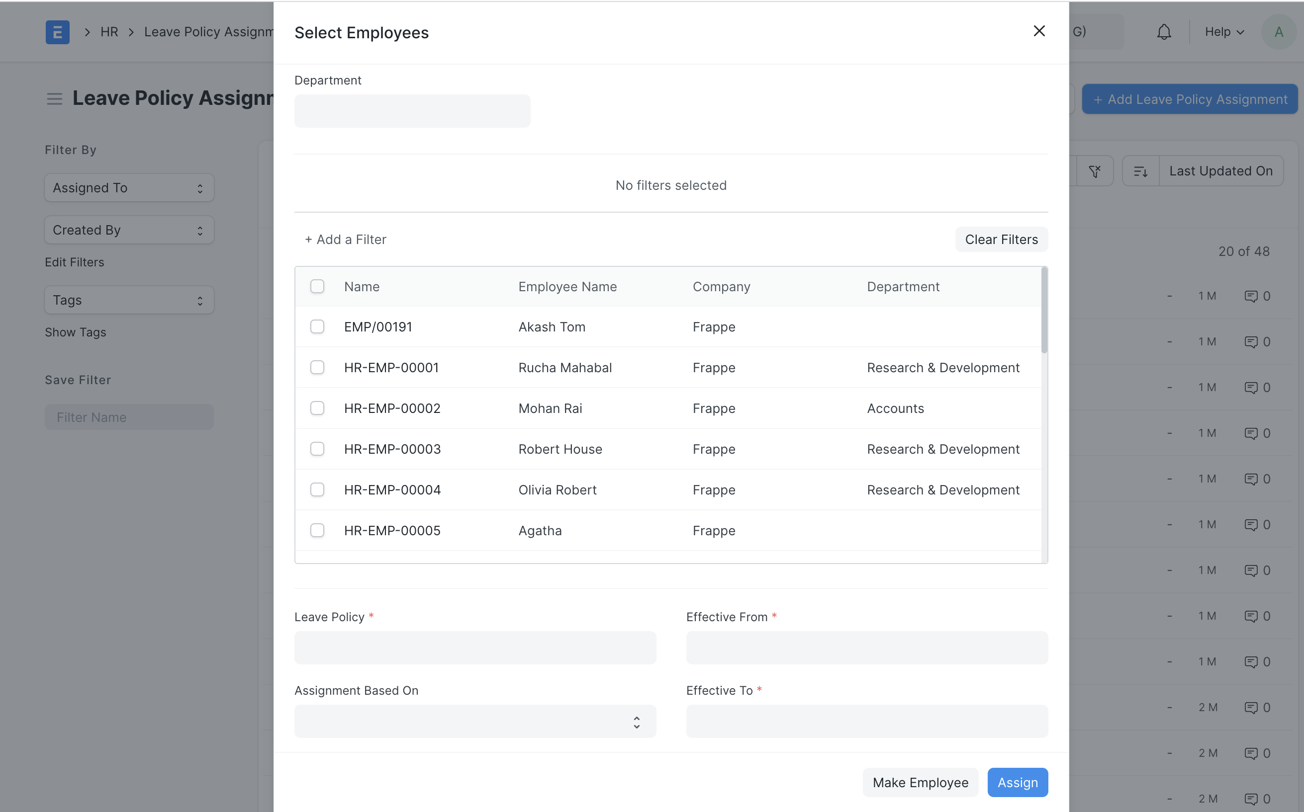 refactor: Leave Control Panel · Issue #782 · frappe/hrms · GitHub