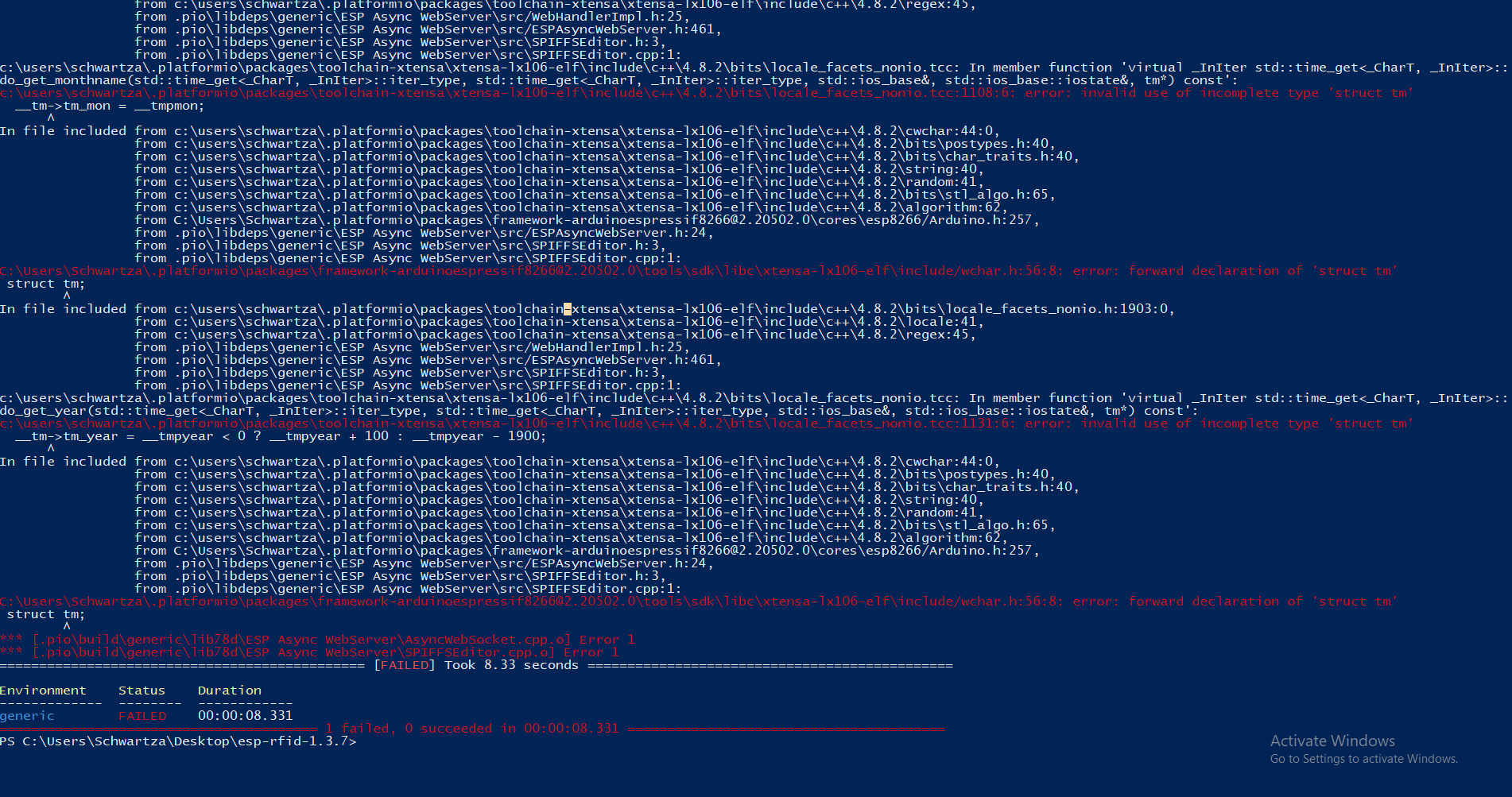 trouble building new releases · Issue #421 · esprfid/esp-rfid · GitHub
