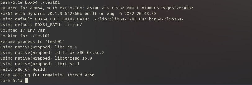 So box64 isn't working for me inside an aarch64 container and even inside proot container ...