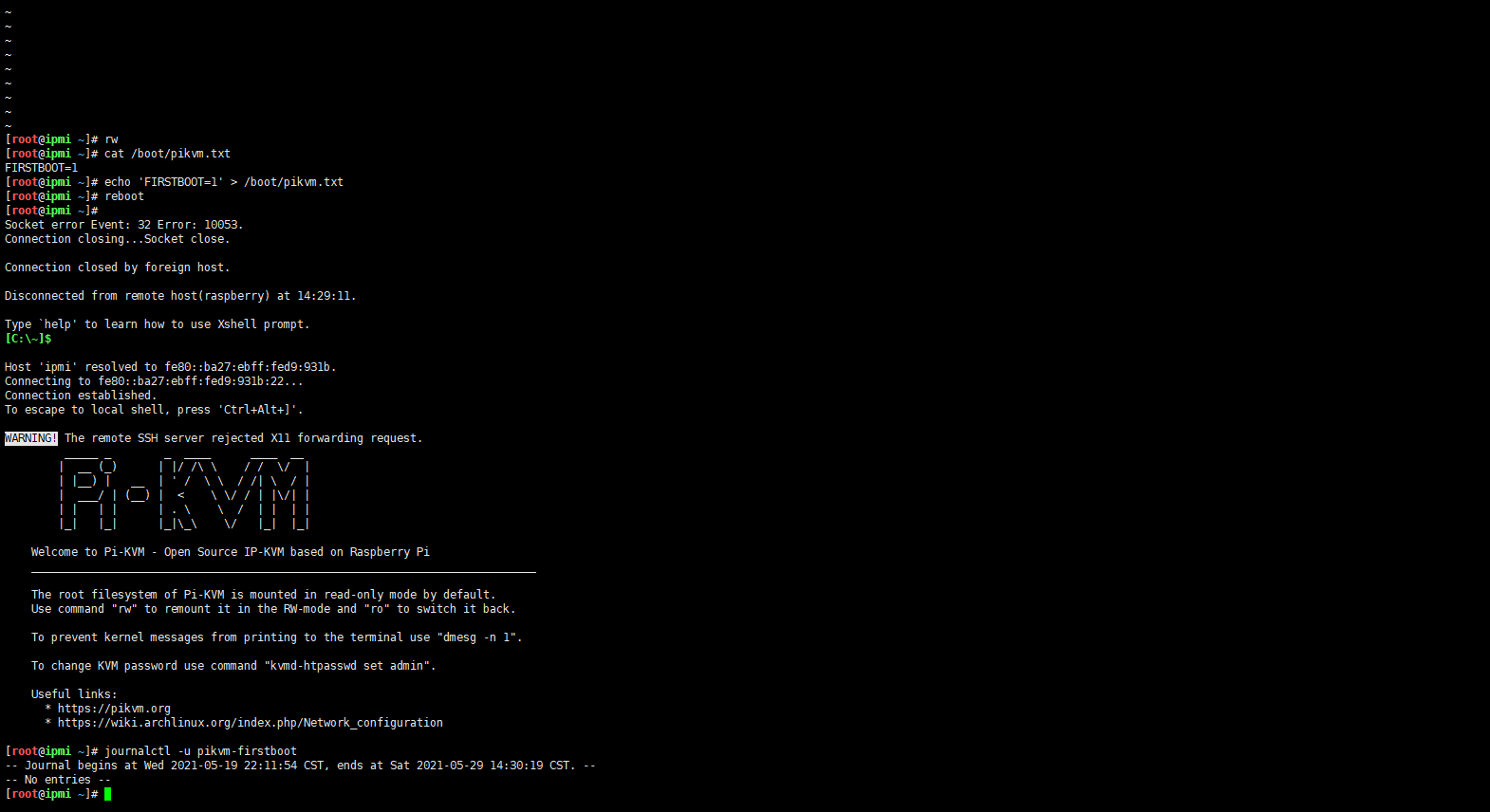 Broken firstboot script · Issue #325 · pikvm/pikvm · GitHub