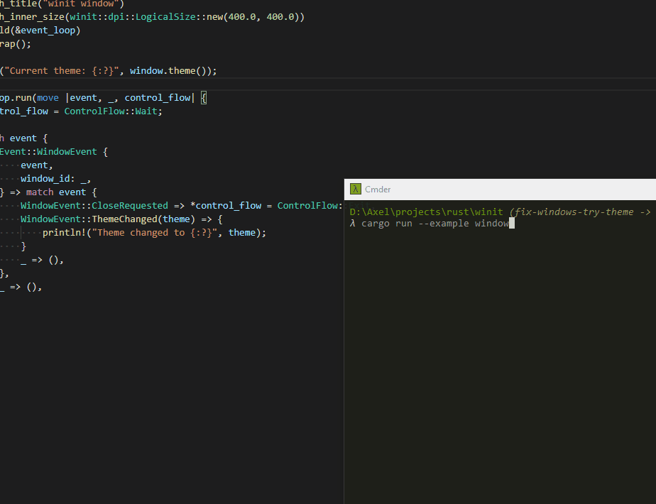 Fix Windows' try_theme returning Theme::Dark when new theme is light by ...