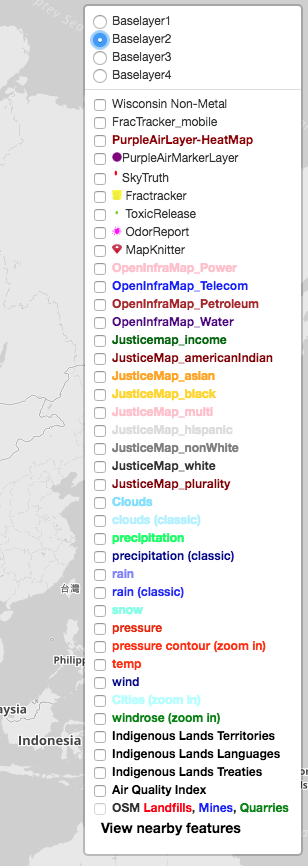 Collapsible Sections In The Leaflet Layers Browser Control Interface