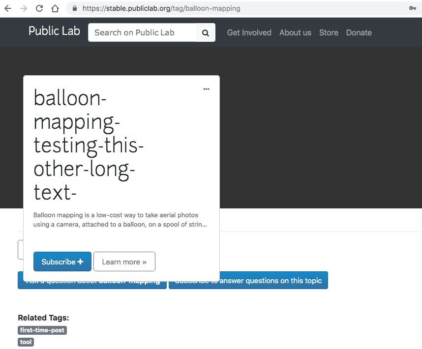 Long tag page cards · Issue #6027 · publiclab/plots2 · GitHub