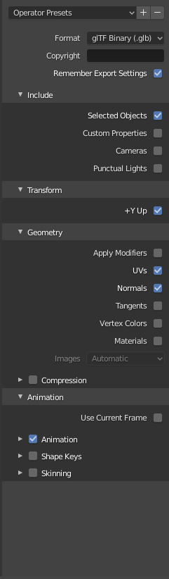 traceback error when exporting with animation, but without skinning ...