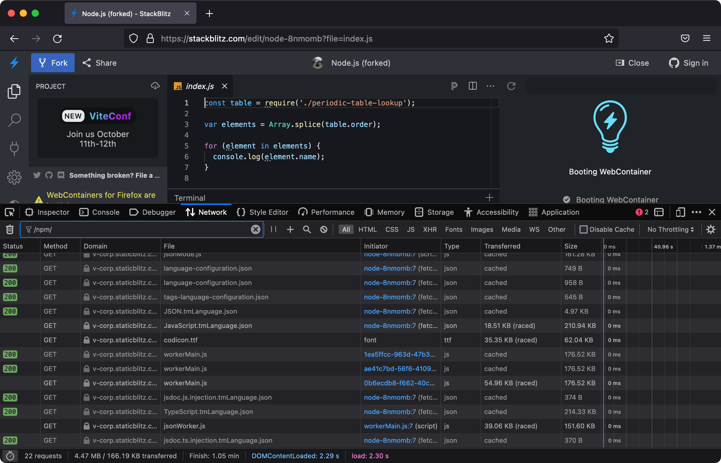 Code Color Not Working In Firefox · Issue 775 · Stackblitz Webcontainer Core · Github