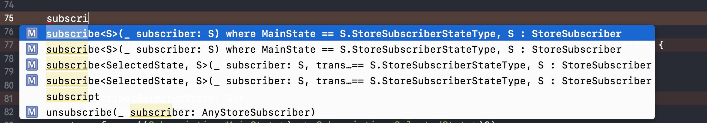 Trying to override subscribe method -> cannot override more than one superclass declaration ...