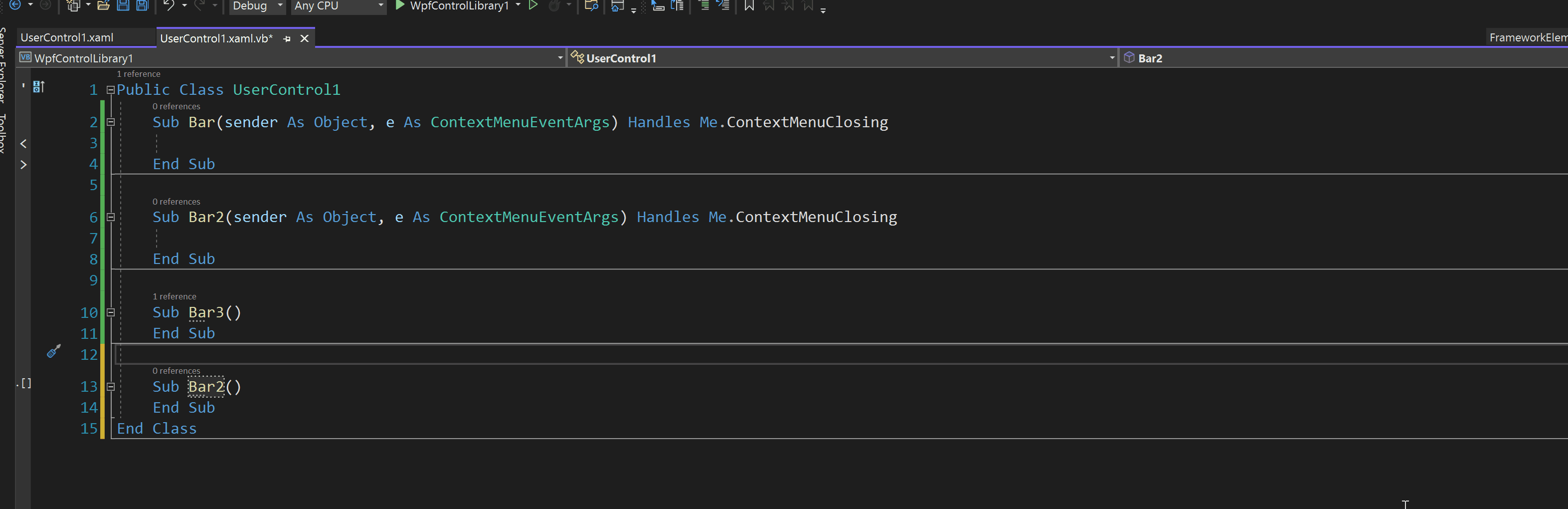 Navigation Bar shows wrong current method in VB project · Issue #57401 · dotnet/roslyn · GitHub