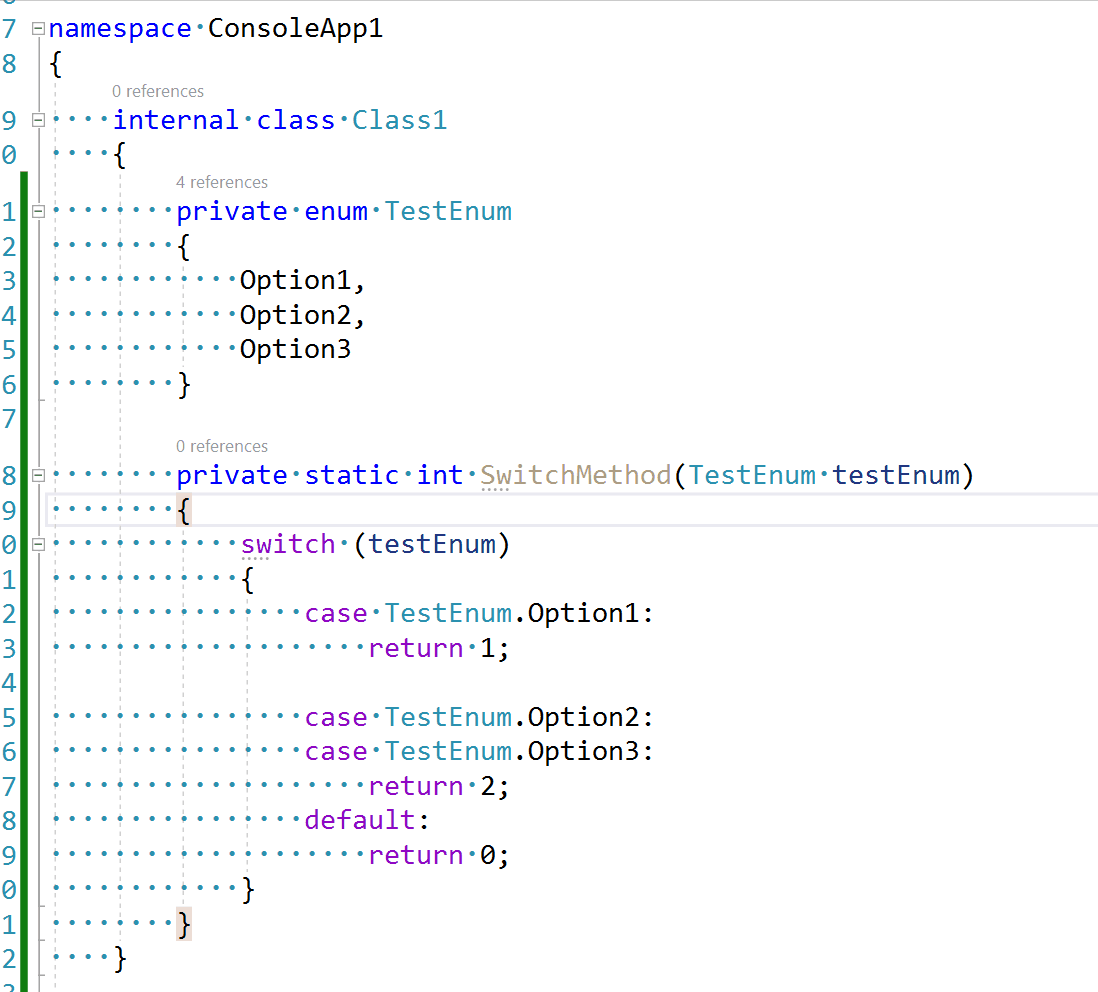 Convert switch statement to expression - incorrect 'OR' operator for fallthrough options · Issue ...