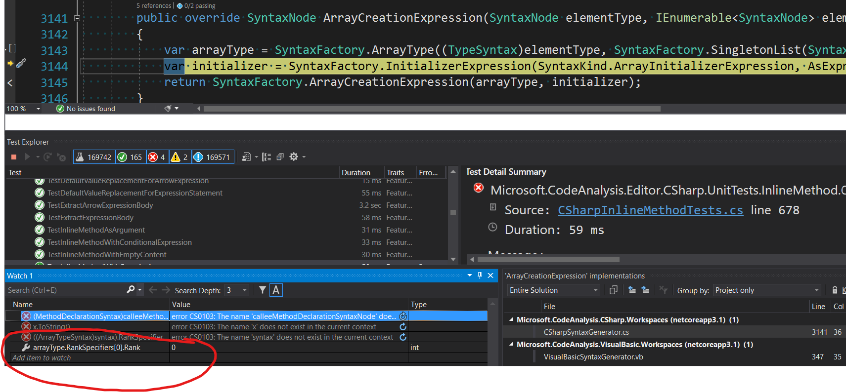 Missing rank in SyntaxGenerator.ArrayCreationExpression · Issue #46651 · dotnet/roslyn · GitHub