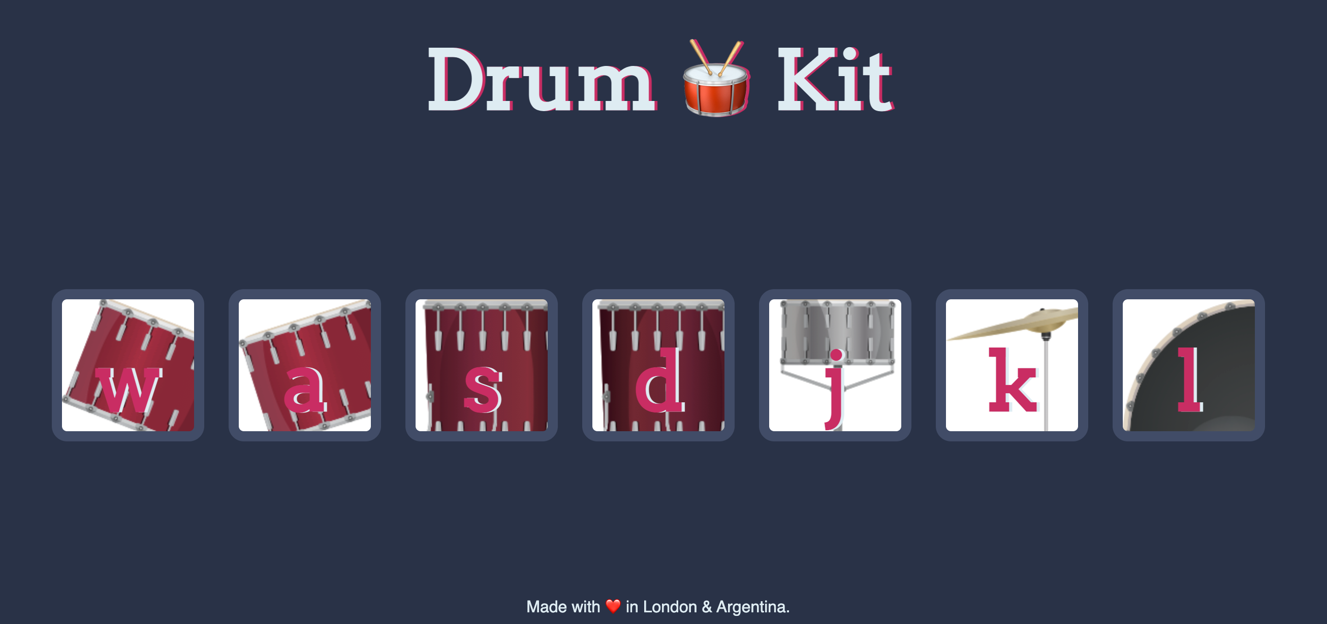 GitHub - ssaczkowski/Drum-Kit: Advanced Javascript and DOM manipulation. (Basic)