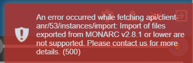 Une erreur est survenue ... exported from MONARC v2.8.1 or lower are not supported · Issue #458 ...