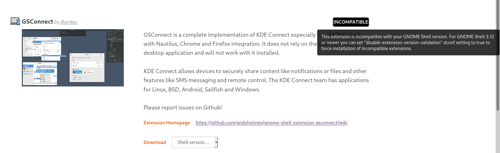 extensions.gnome.org says it's not supported on GNOME 40 · Issue #1089 ...