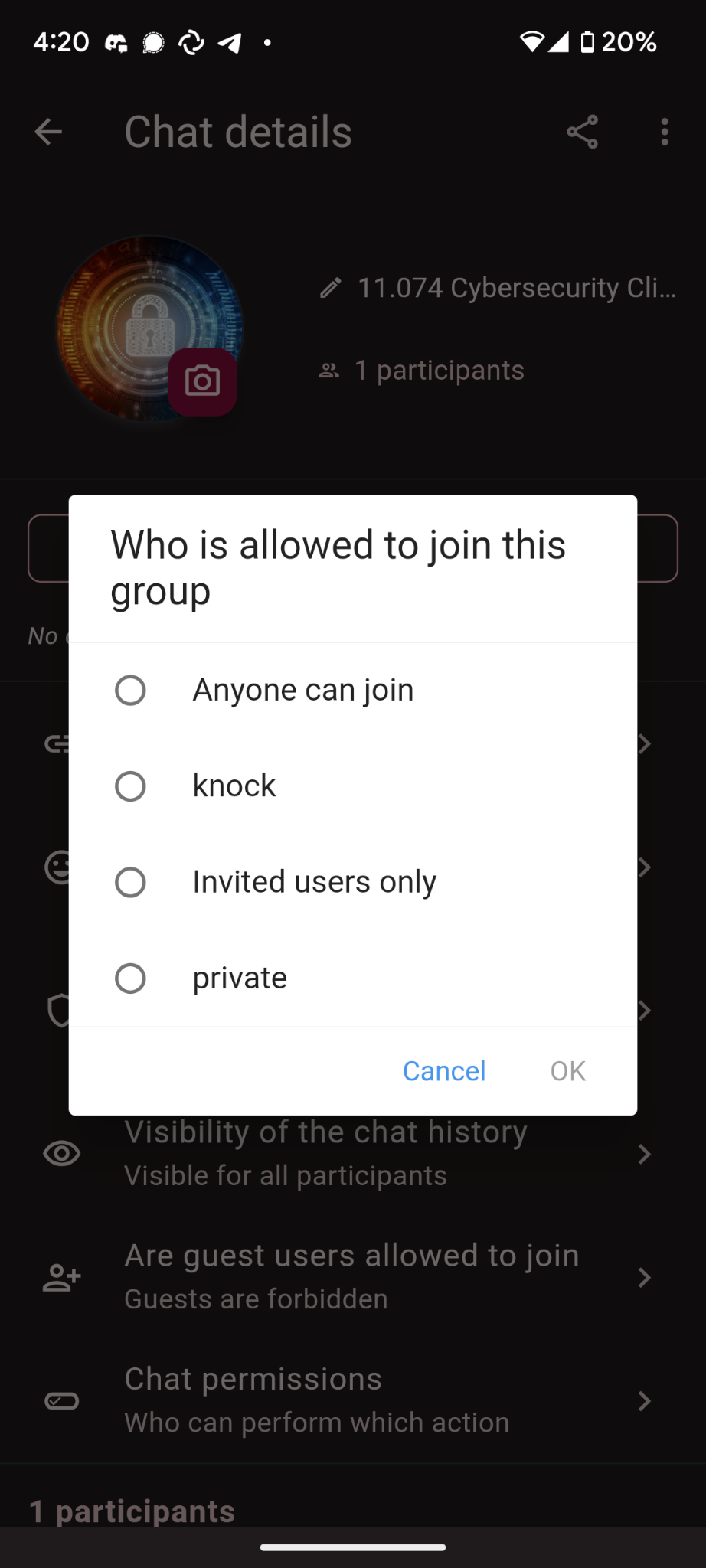 Select menus are unthemed · Issue #578 · krille-chan/fluffychat · GitHub