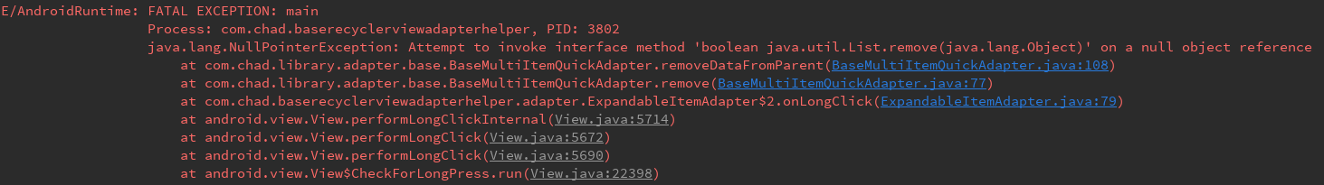 树形列表删除bug · Issue #2361 · CymChad/BaseRecyclerViewAdapterHelper · GitHub