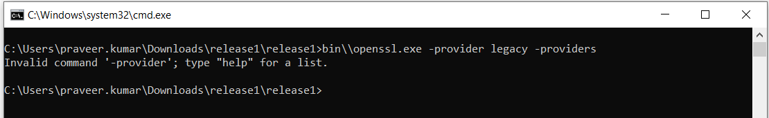 Osslproviderloadnull Legacy Failes To Load Windows 10 · Issue 19368 · Opensslopenssl 