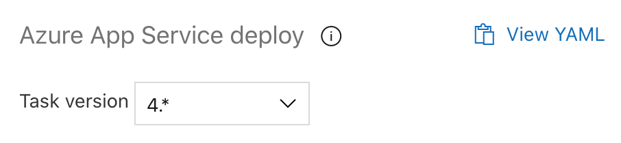 AzureRmWebAppDeployment: ConnectionType missing in "view yaml - copy to ...