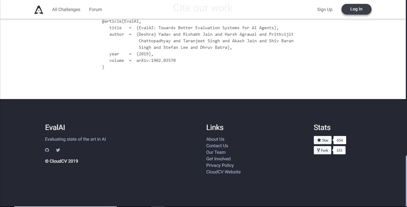 Display GitHub stats in footer · Issue #2187 · Cloud-CV/EvalAI · GitHub
