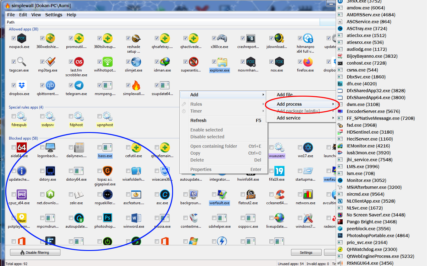 Right click options and Purge Invalid Apps Gone · Issue #556 · henrypp/simplewall · GitHub